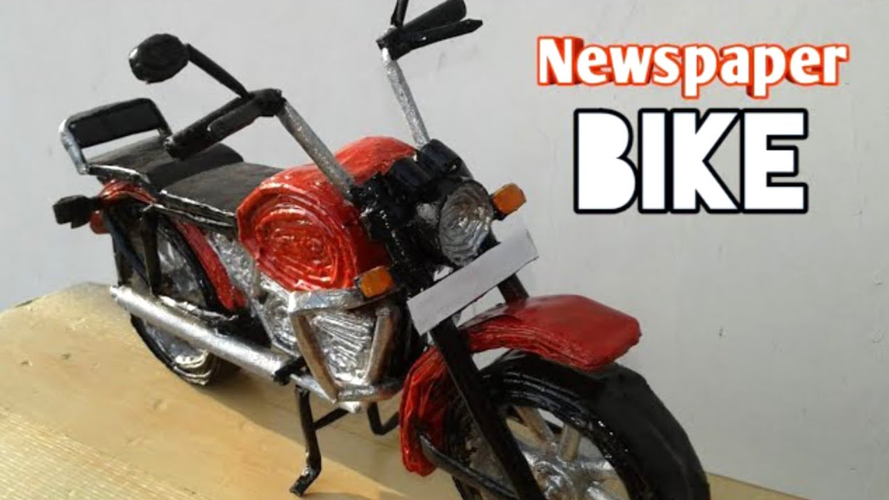 How to Make a Newspaper Bike | Newspaper Bike | Newspaper Craft | Easy ...