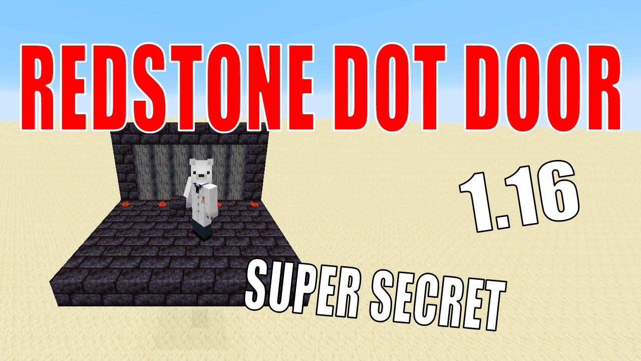 Minecraft Secret Redstone Dot Door | Make a secret Base - YouTube
