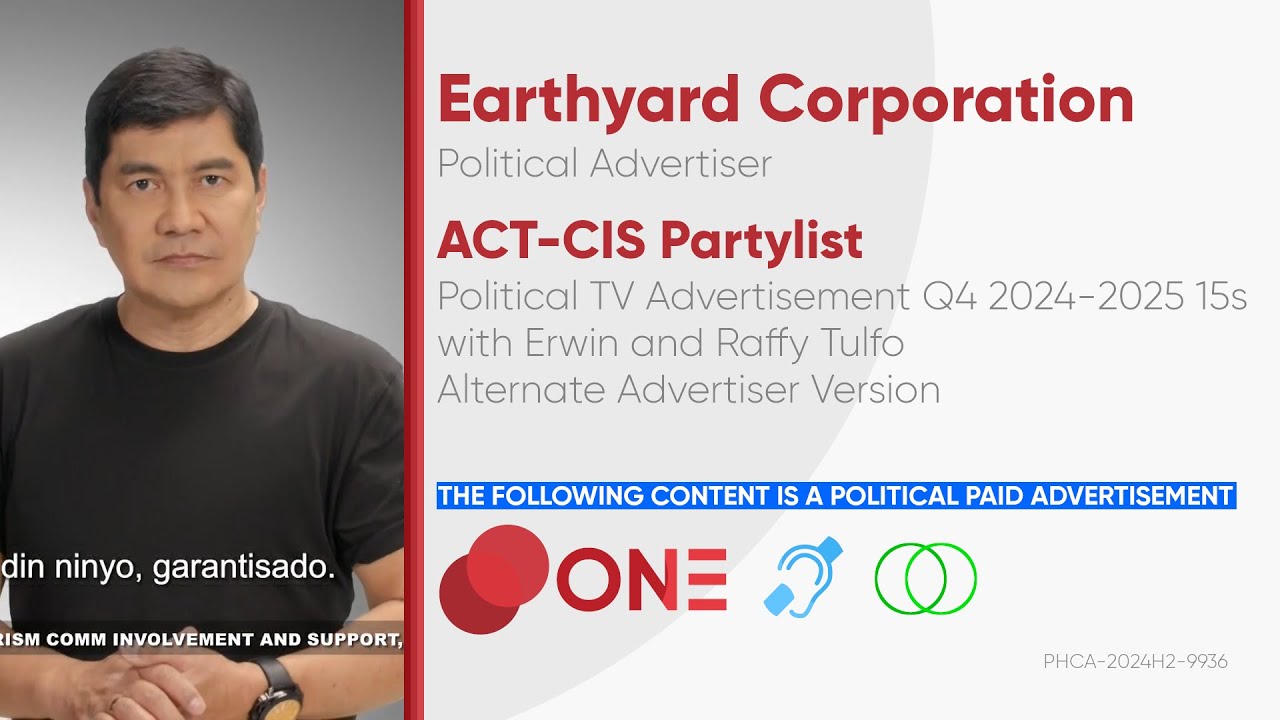 ACT-CIS Partylist Political TV Ad Q4 2024-2025 15s (Alternate ...