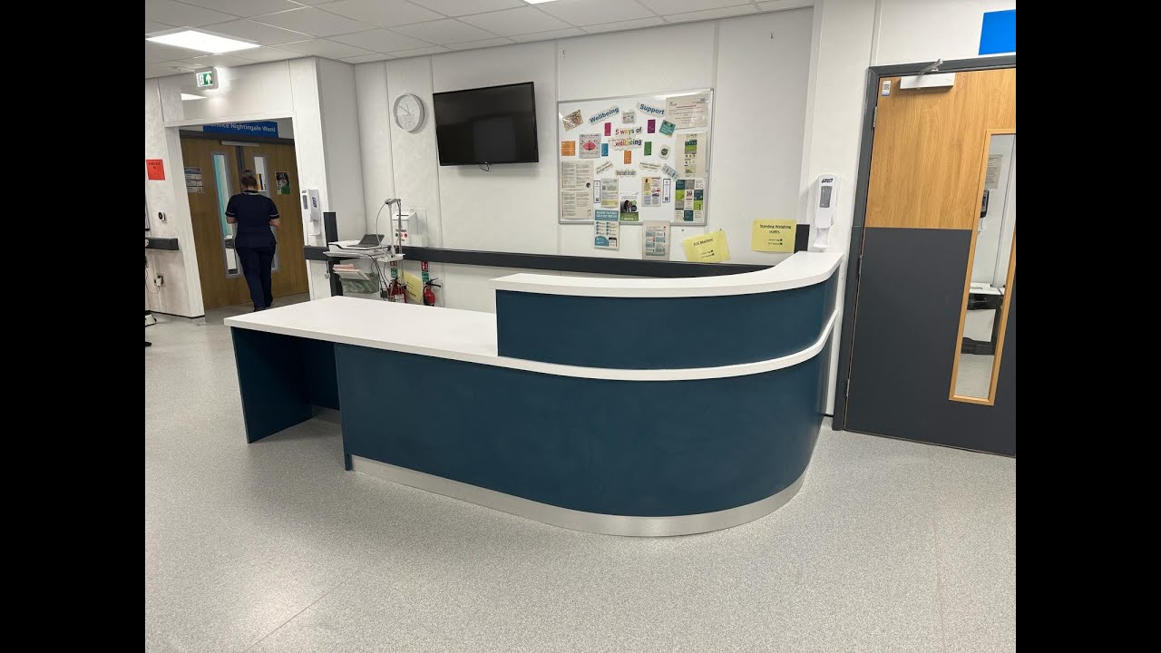 Captain Tom Moore Ward brand new nurse base reception desk. - YouTube