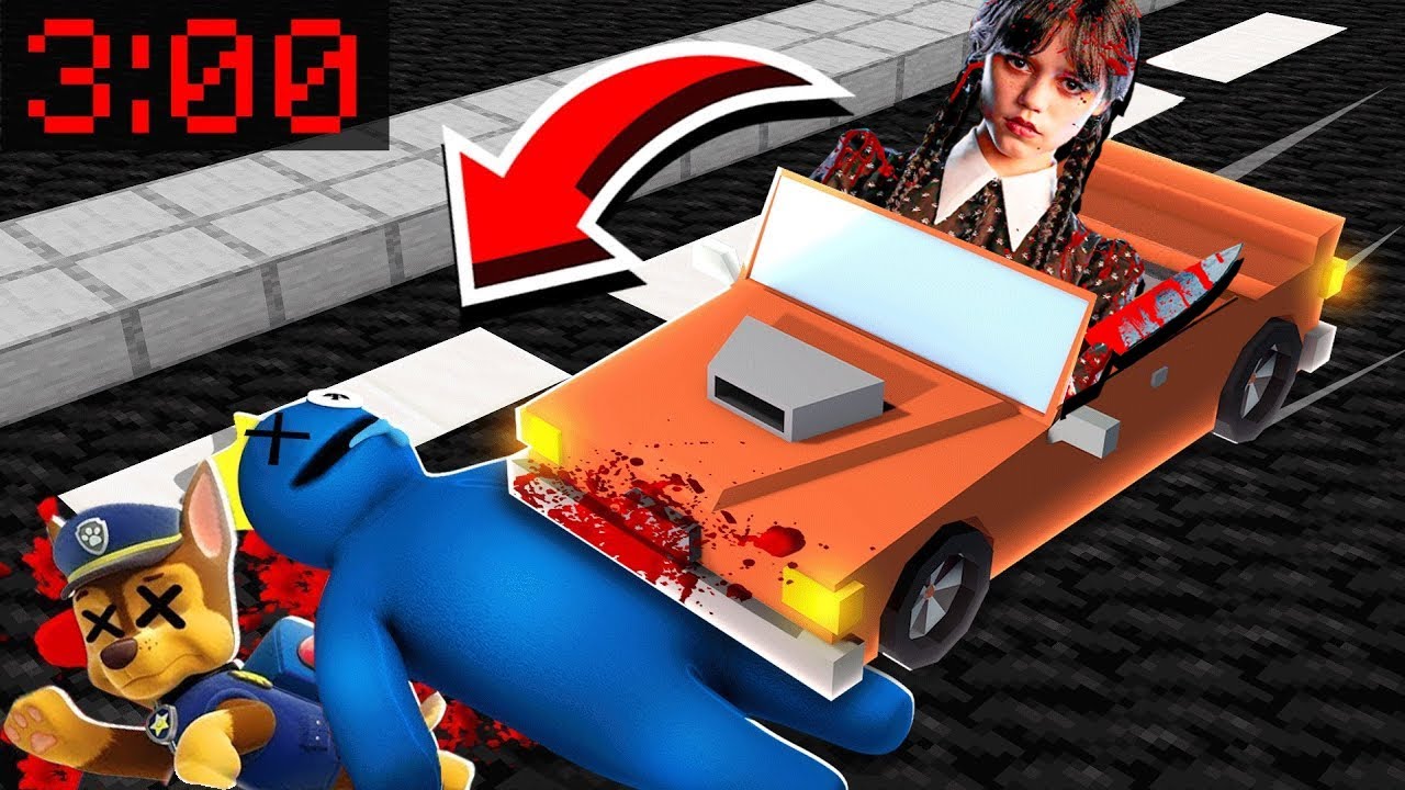 MERCREDI ÉCRASE CHASE ET BLUE DES RAINBOW FRIENDS SUR MINECRAFT ...