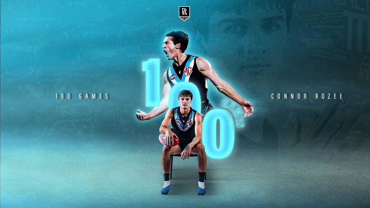 Connor Rozee highlights | 100 games of pure class - YouTube