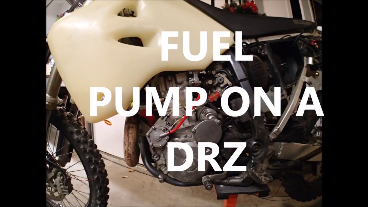 DRZ 400 IMS tank with a fuel pump - YouTube