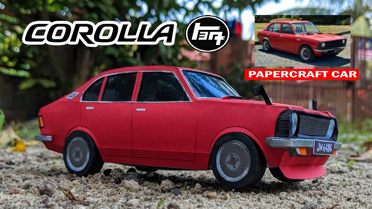 PAPERCRAFT TOYOTA KE20 | How to make paper car - YouTube