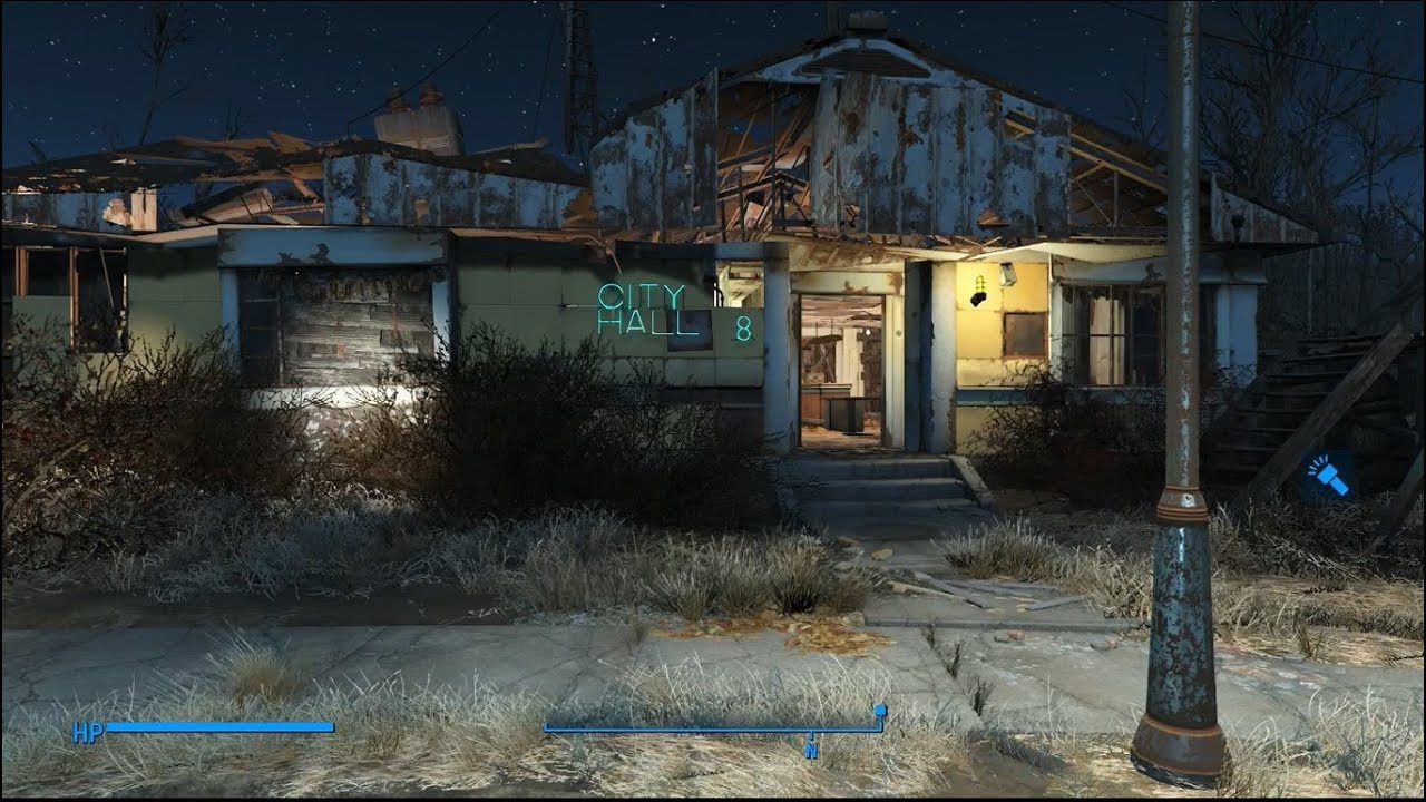Fallout 4 No Mods Building 8 City Hall in Sanctuary - YouTube