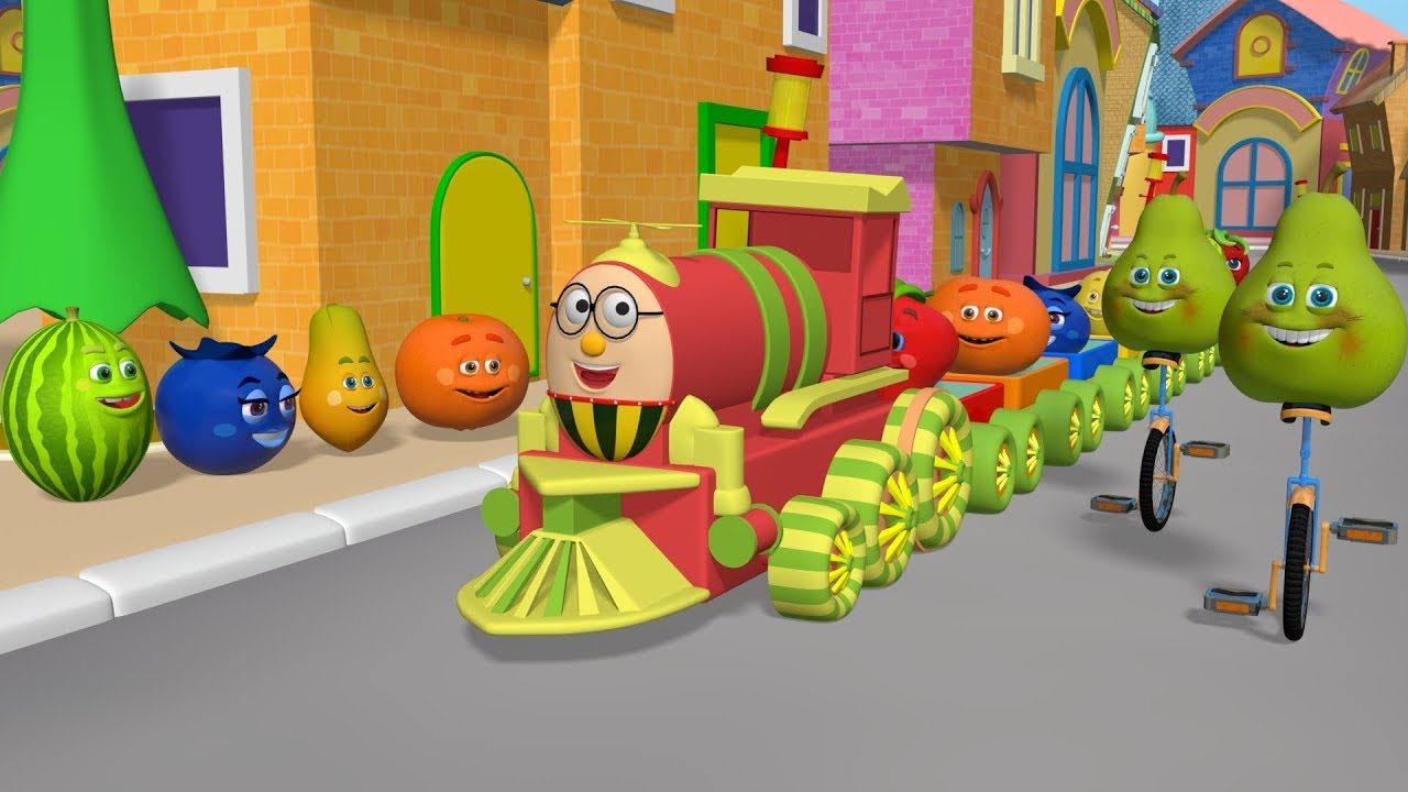 Humpty the Train fruits train race | Humpty train learning video for ...