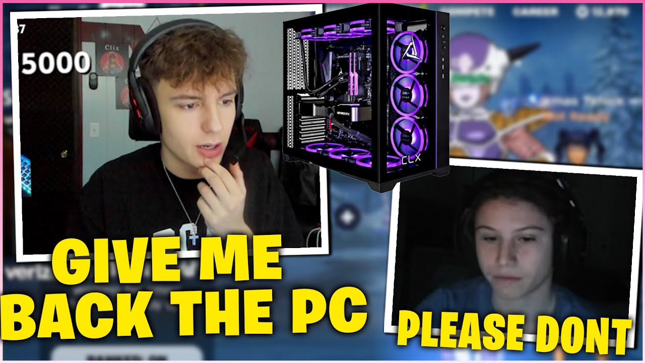 CLIX Wants To TAKE BACK His $10,000 PC He Got This KID After PLAYING ...