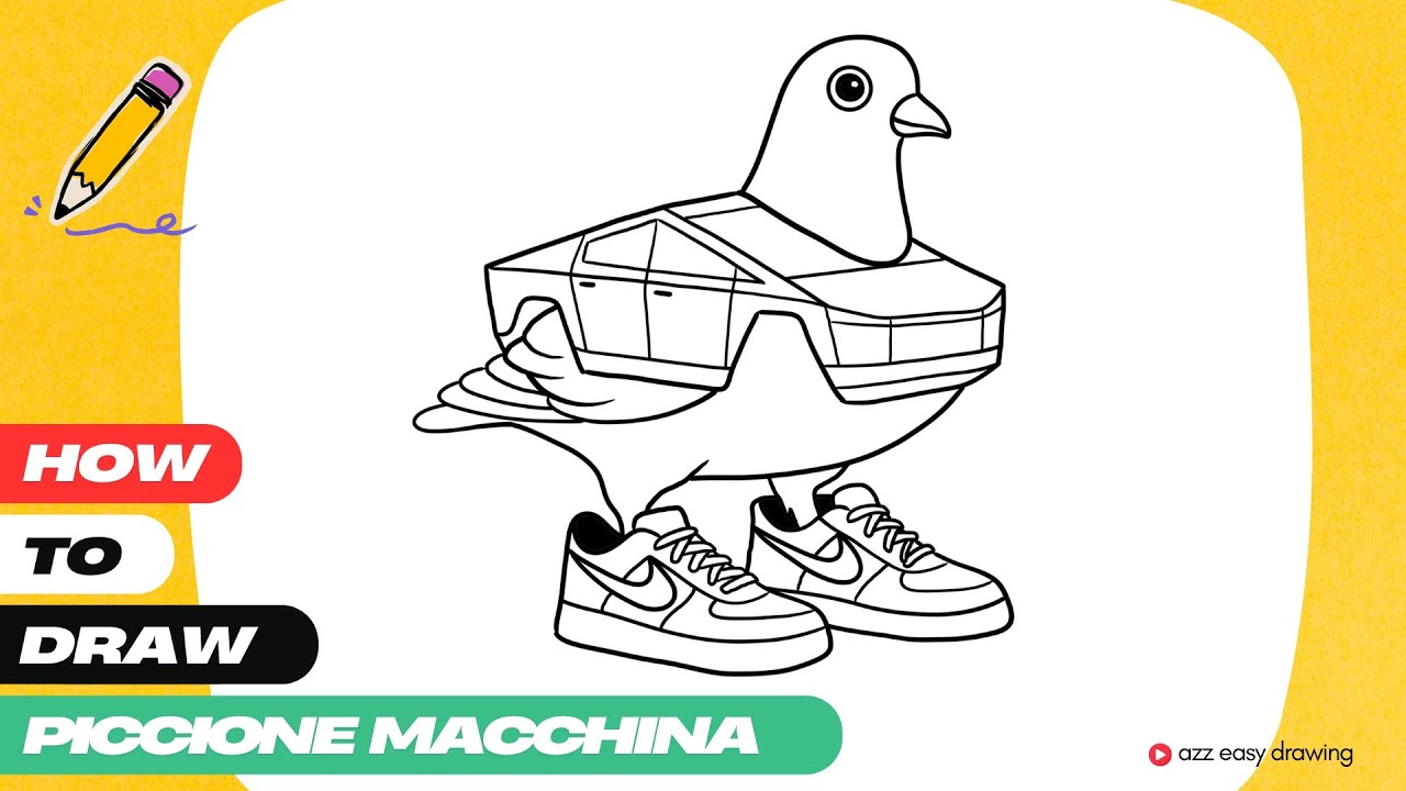 How to draw Piccione Macchina Italian Brainrot and Indonesian Brainrot ...