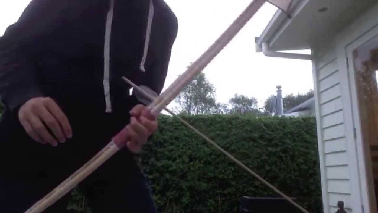 6ft Wooden Long Bow - YouTube