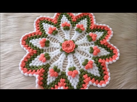 ÇİÇEKLİ YUVARLAK LİF MODELİ \\LİF MODELLERİ \\CROCHET