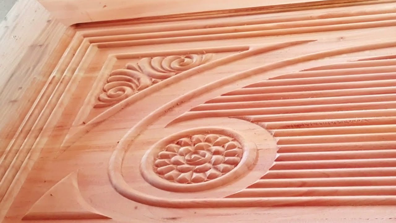 Most Amazing Door Design on Solid Wood by CNC Router Machine || Door ...