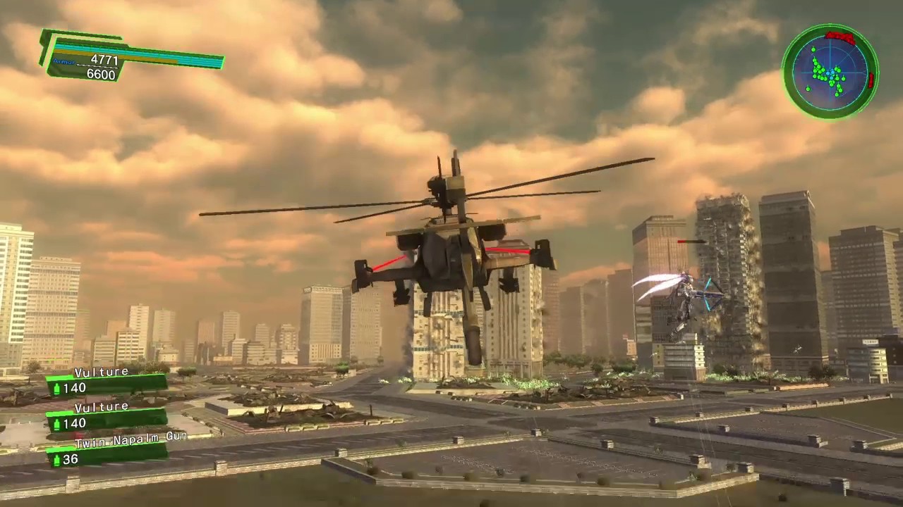 EDF Earth Defense Force 4.1 DLC 1 Mission 4 Dust Town Air Raider ...