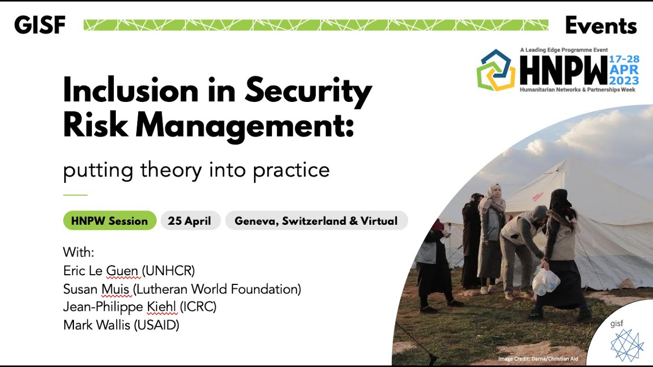 Inclusion in Security Risk Management: putting theory into practice ...