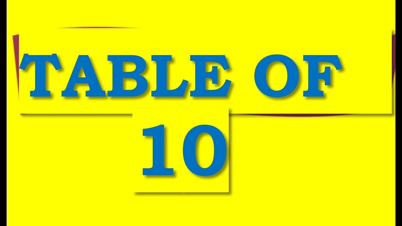 Ultimate 10 Times Table Song | Fun & Easy Learning - YouTube