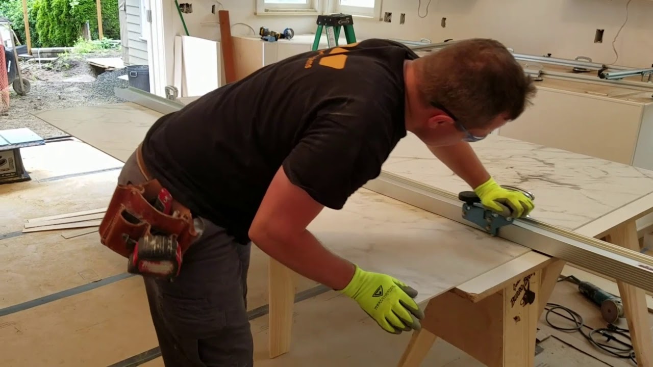 Gauged Porcelain Tile Panels Installation - GPTP - YouTube