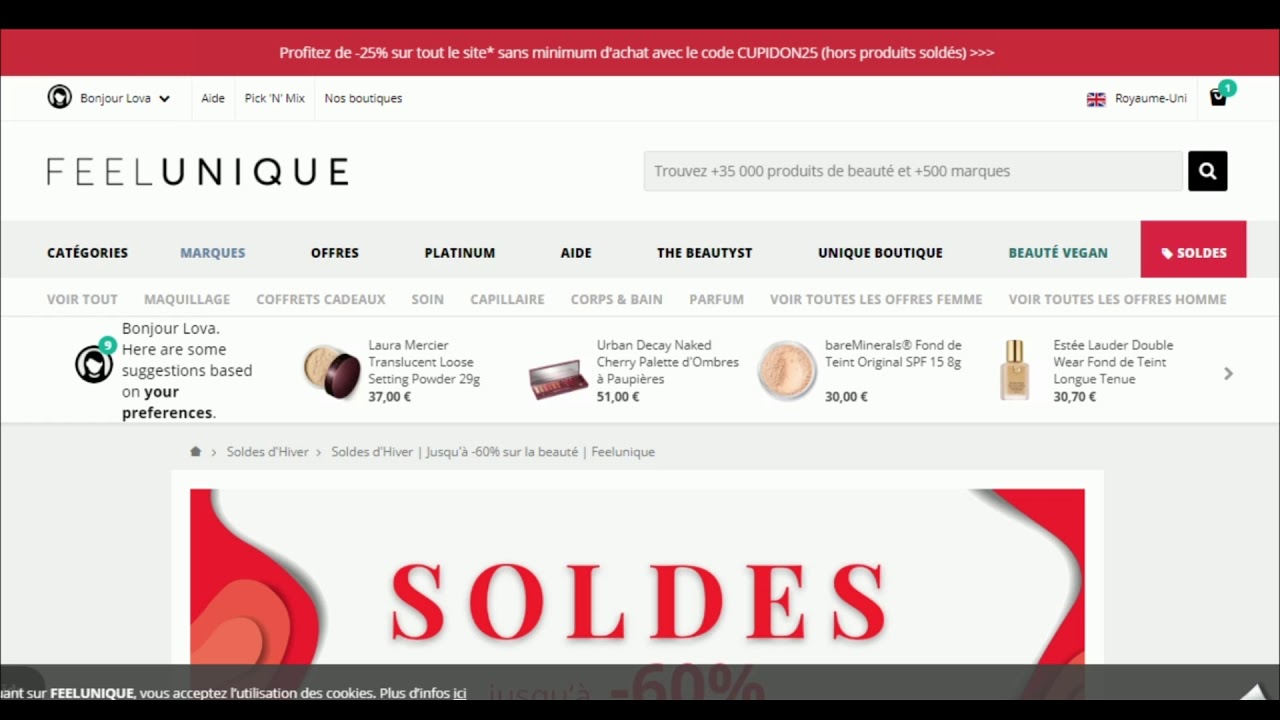 Comment utiliser un code promo FeelUnique - YouTube