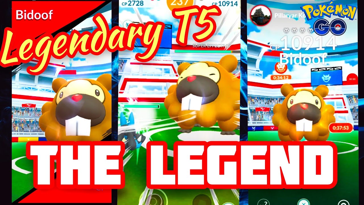 The Legend: KING Bidoof T5 SOLO Raid | Bidoof Day| Pokemon Go - YouTube