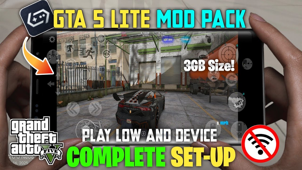 🔥GTA 5 LITE MOD PACK - Play Low And Device - Gta 5 On Mobile - GameHub ...