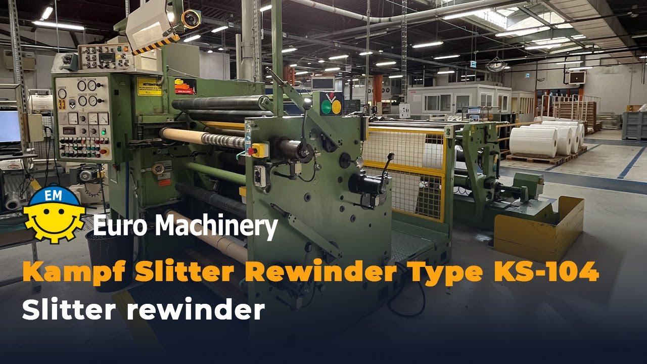 Kampf Slitter Rewinder Type KS-104 for sale! - YouTube