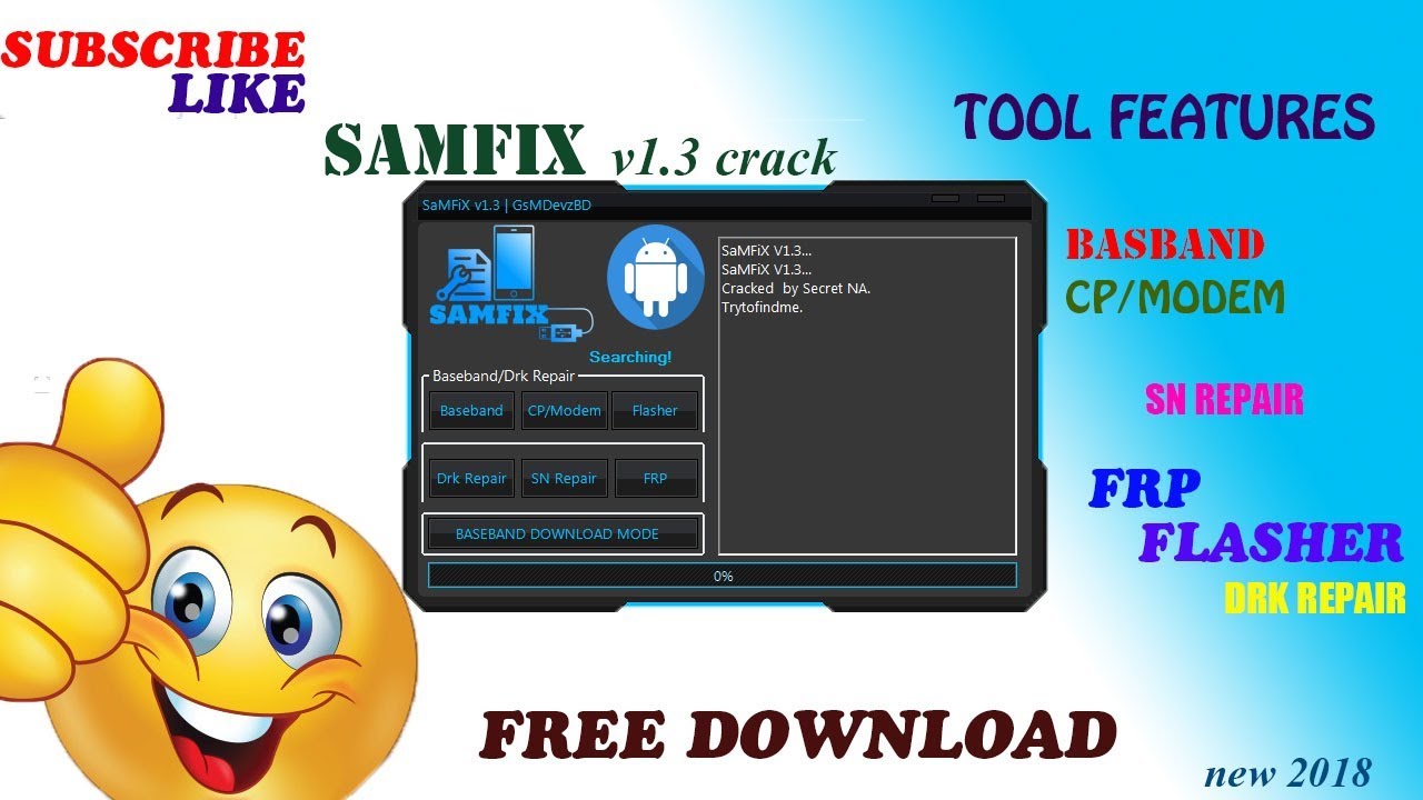 SAMFIX TOOL CRACK V1.3 NEW 2018 ALL SAMSUNG (FRP/BASBAND/CPMODEM ...