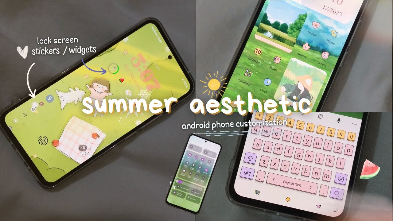 how to make android phone aesthetic ♡ | summer aesthetic idea (samsung ...