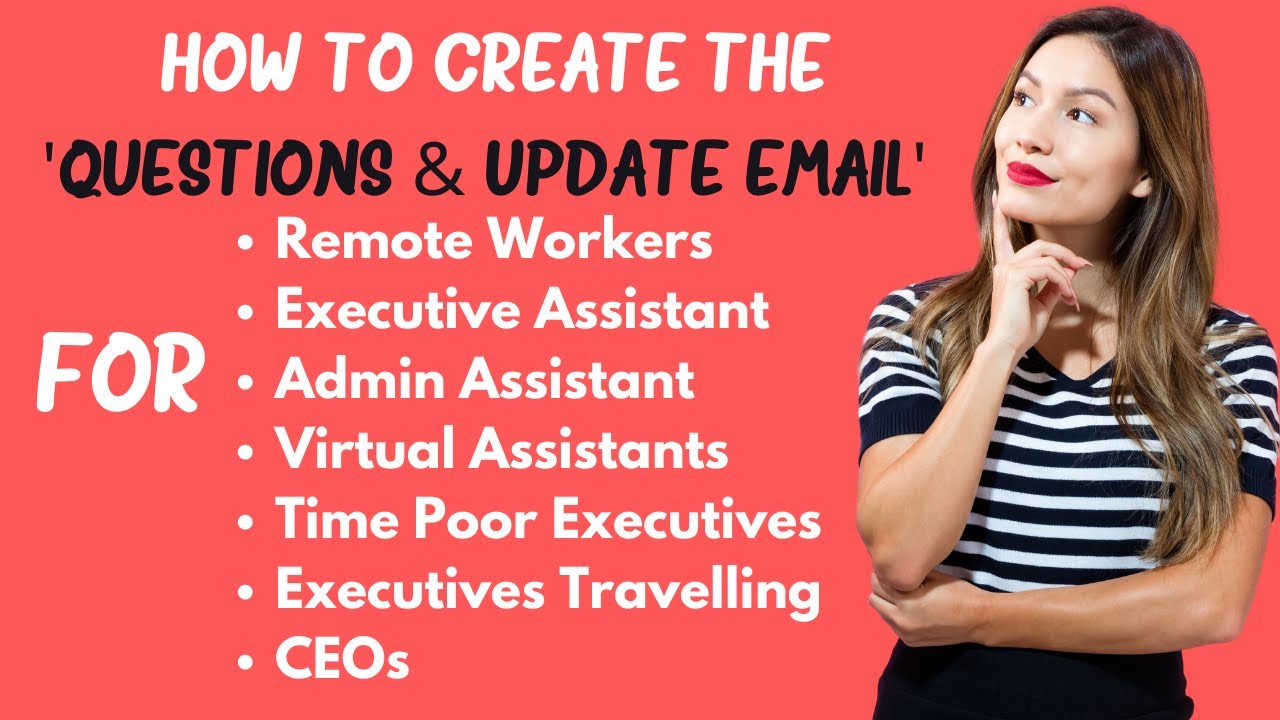 Question & Update Email for Virtual Assistants, Remote Workers ...