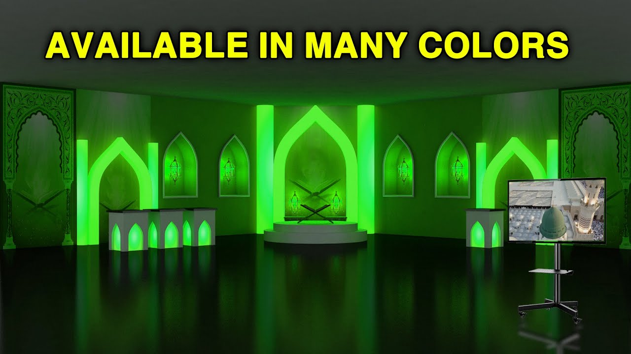 Islamic Neon Light Effect Studio, Islamic Background Video - YouTube