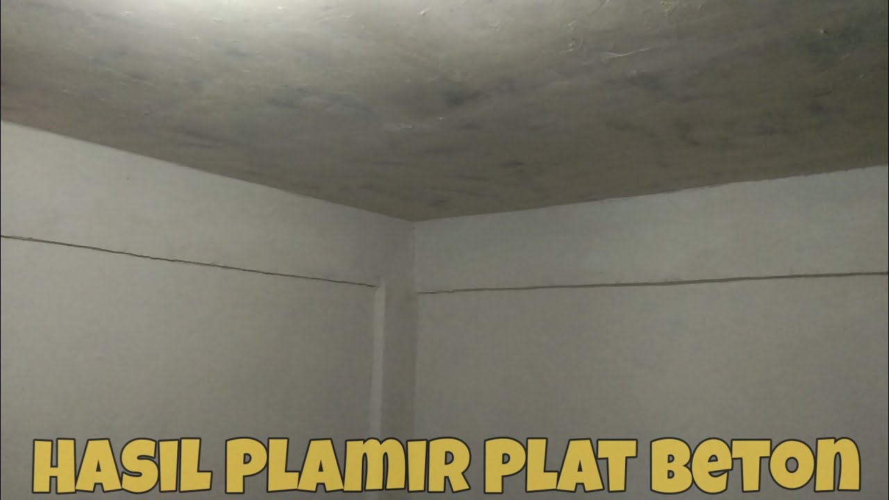 Hasil Plamir Plat Beton Pake Aplus - YouTube