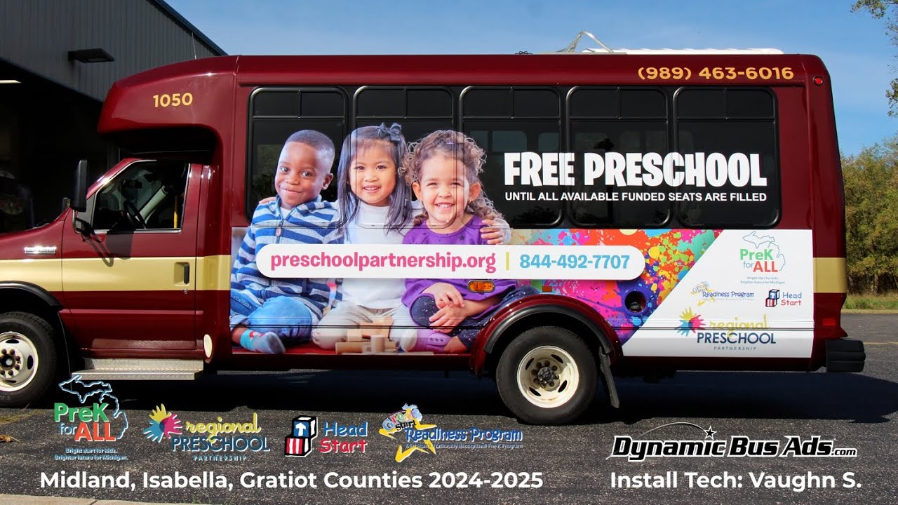MCESA Free Preschool Rolling Billboard! Time-Lapse Install Video - YouTube