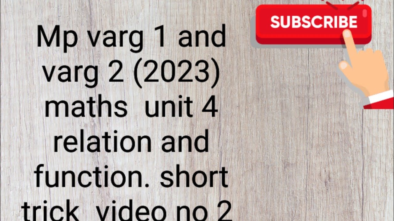 MP varg 1 and mp varg 2 maths.relation and function. varg 1 maths ki ...