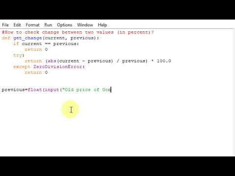 How to check change between two values (in percent) Python - YouTube