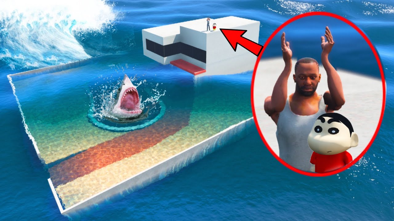 Indian Franklin And Shinchan House flow in Ocean with Shark- INDIAN ...