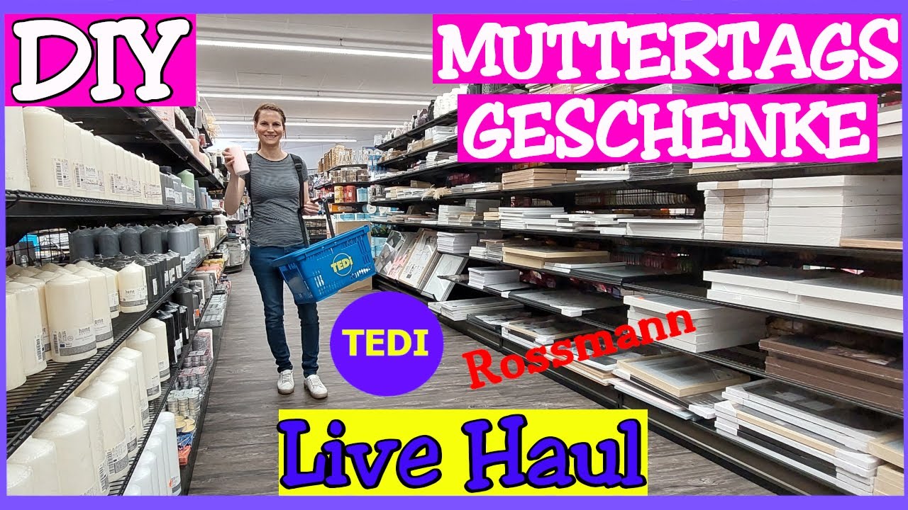 DIY MUTTERTAGS GESCHENKE | Tedi Rossmann Live Shopping - YouTube