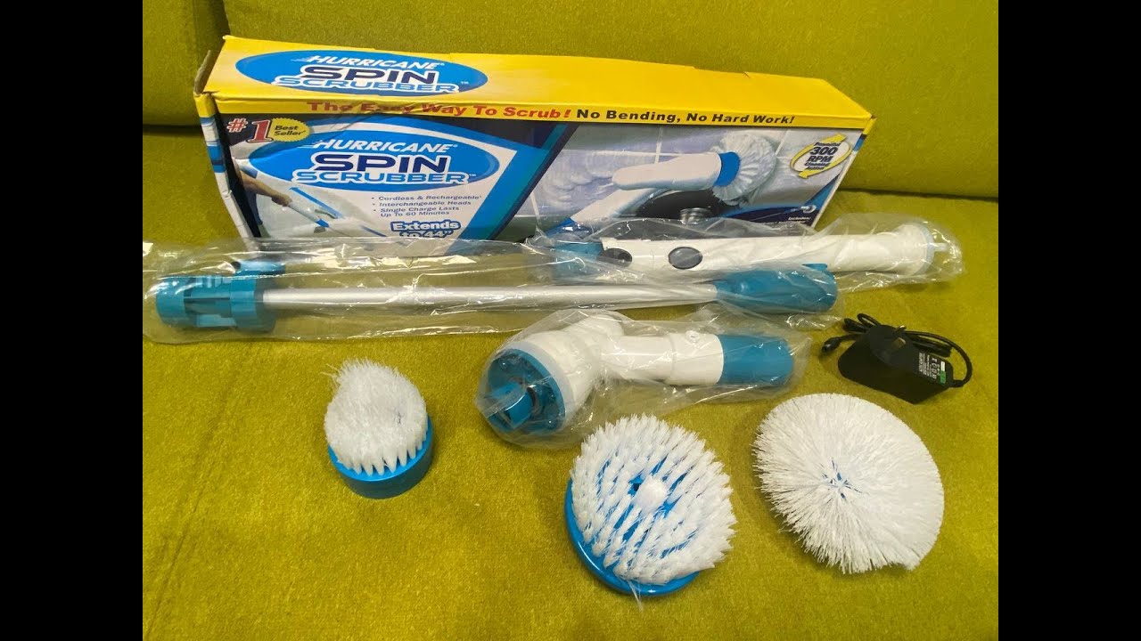 Electric Spin Scrubber Turbo Scrub Cleaning Brush Cordless Chargeable ...