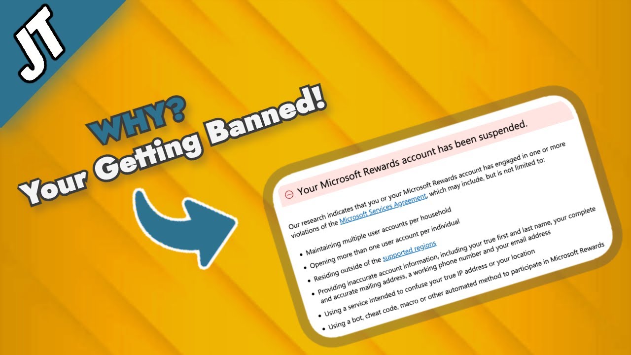 How to stop getting banned on Microsoft Rewards - What I did! - YouTube
