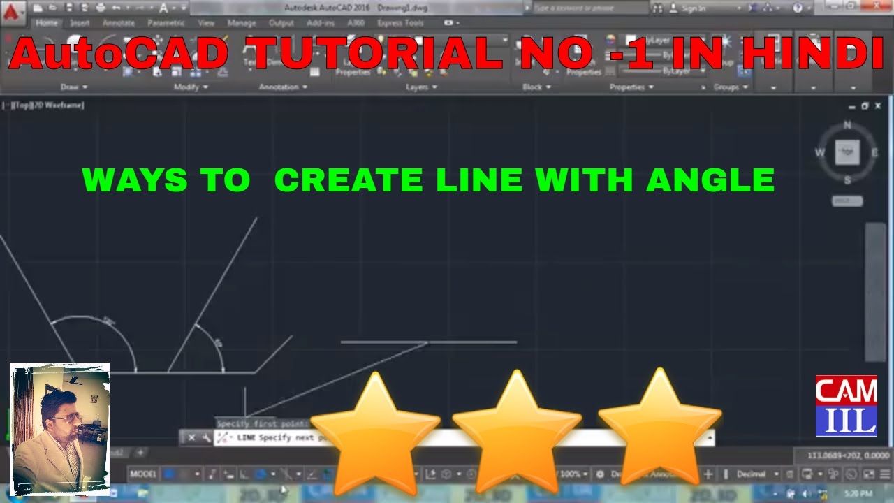 AUTOCAD 2017 HOW TO CREATE ANGLE IN HINDI TUTORIAL FROM CAM SOLUTIONS ...