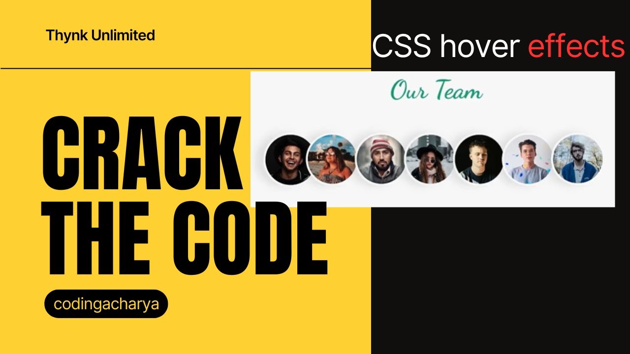 CSS hover effects for team members - YouTube