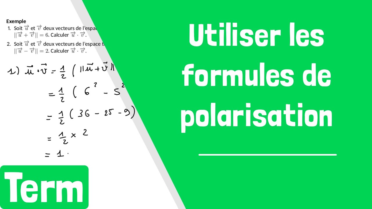 Comment utiliser les formules de polarisation pour calculer un produit ...