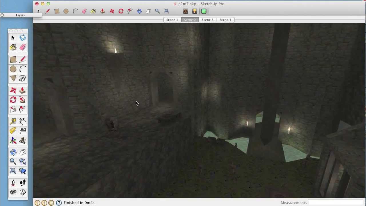 Ruby import of Quake to SketchUp - YouTube