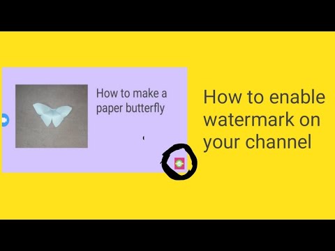 How to enable watermark on your channel - YouTube