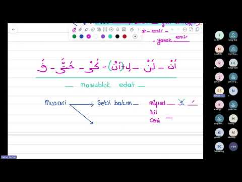 Sıfır Seviye Muzari Mansub Edat (En Edatı)(30.Ders)