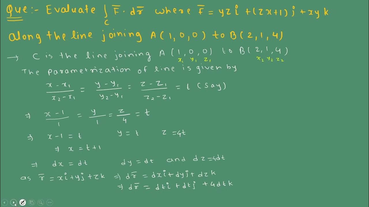 Vector Calculus_Line Integral_Problem-3 - YouTube