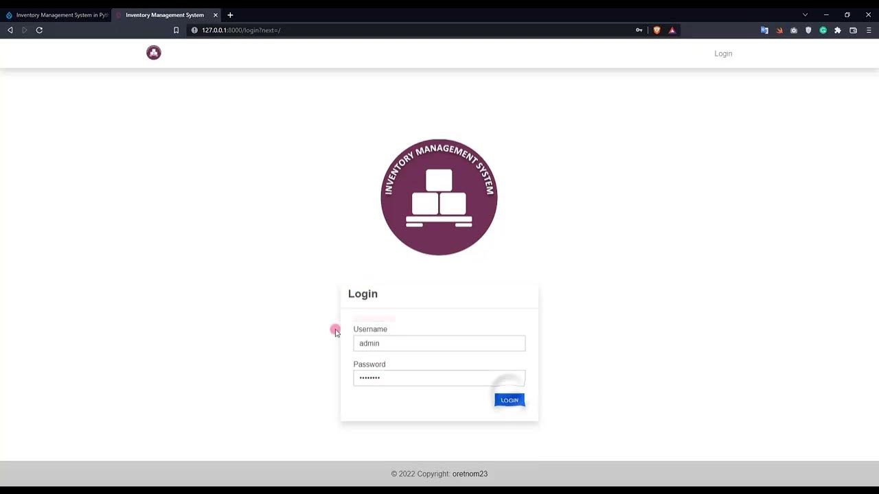 Inventory Management System in Python using Django DEMO - YouTube