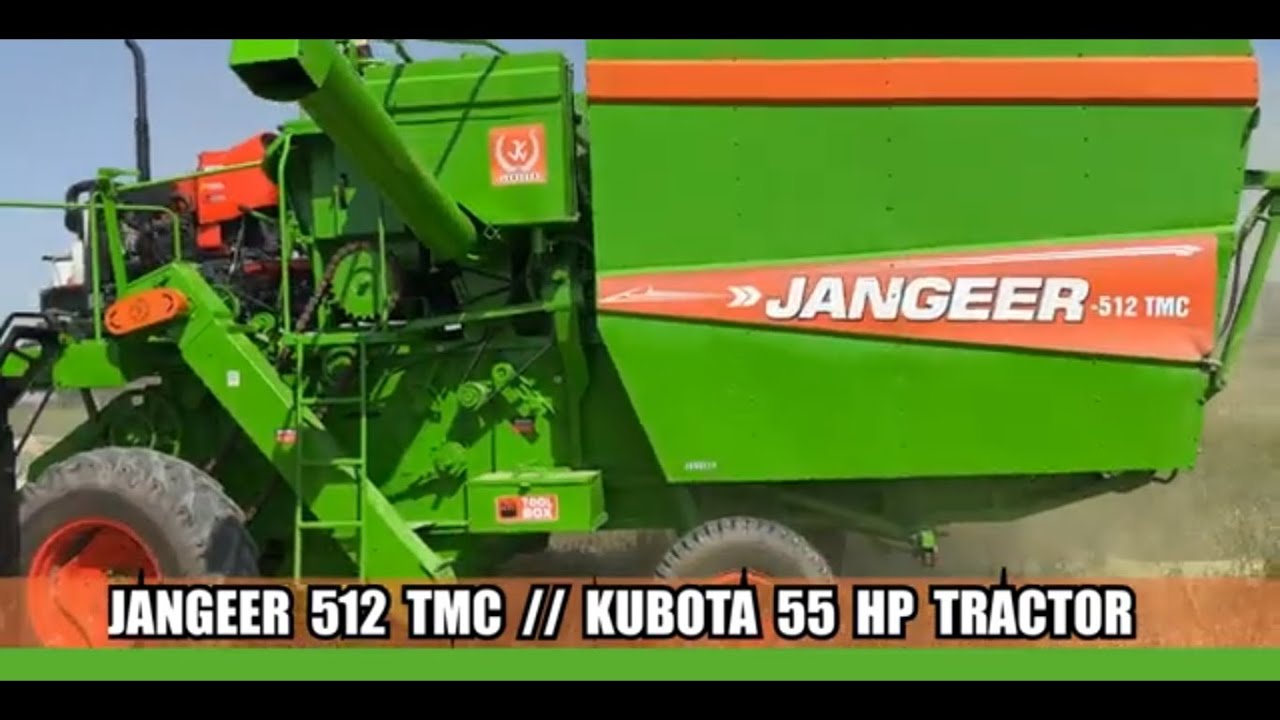JANGEER TMC-TRACTOR MOUNTED COMBINE-512 ON SARSO - YouTube