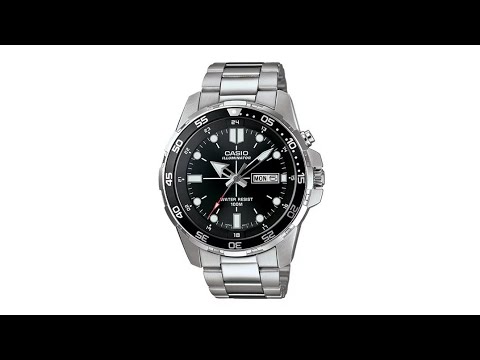 Casio Men's Stainless Steel Rotating Bezel Watch #menswatches # ...