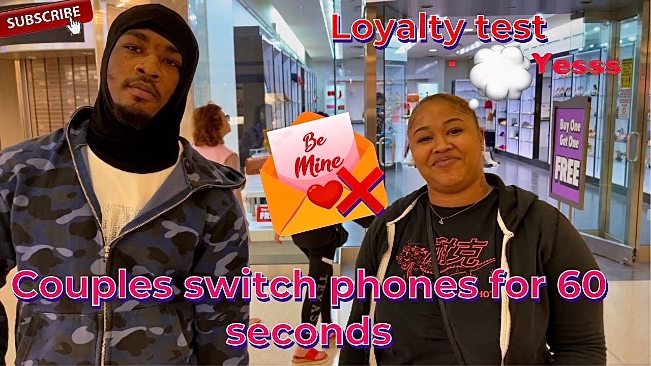Loyalty Test Making Couple Switch Phones 📱 In Public Must See - YouTube
