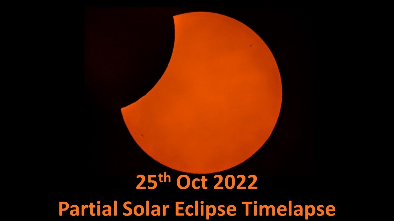 Partial Solar Eclipse from Oxfordshire, UK - 25th October 2022 - YouTube