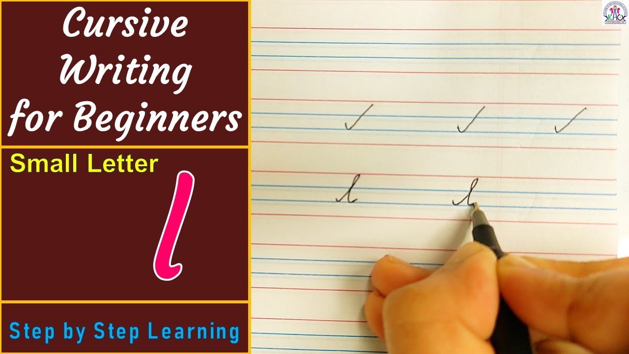 Cursive Writing for Beginners | Part - 13 | Small letter l - YouTube