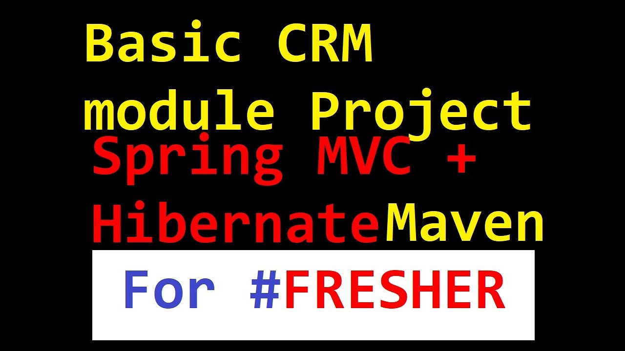Java Spring MVC - Hibernate - maven Basic CRM Project , college minor ...