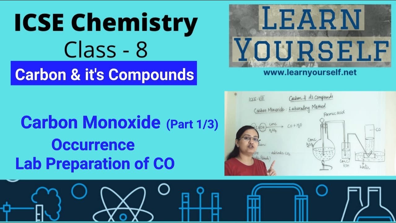 ICSE Std-8 Chemistry: Carbon monoxide-occurrence, Lab Preparation of CO ...